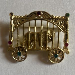 Ajc | Jewelry | Vintage Rare Ajc Lion Circus Wagon Brooch | Poshmark